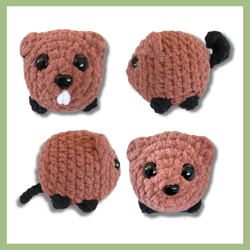 Groundhog and Beaver Crochet Pattern Pack – Crafts Go Bloom